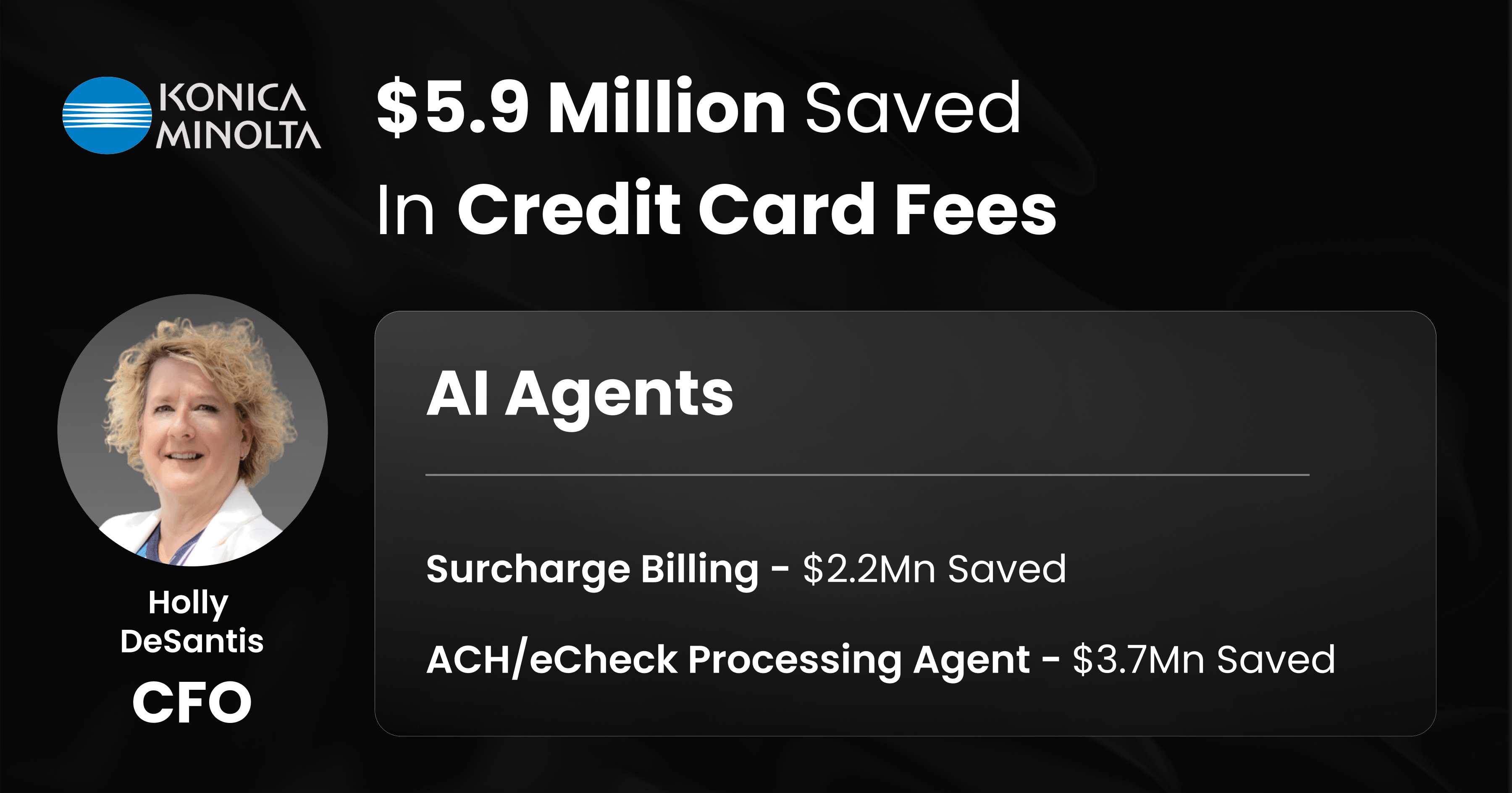 Konica Minolta | Credit Card Fees Savings | HighRadius